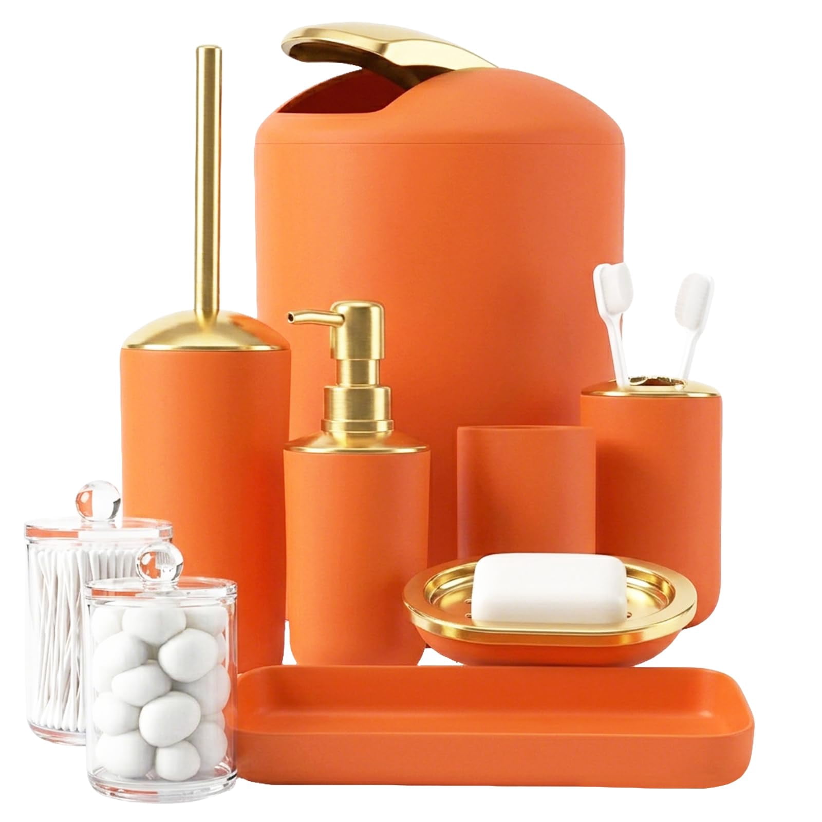 9 Pieces Black Bathroom Accessories Set, Gorgeous Gold Bathroom Set ...