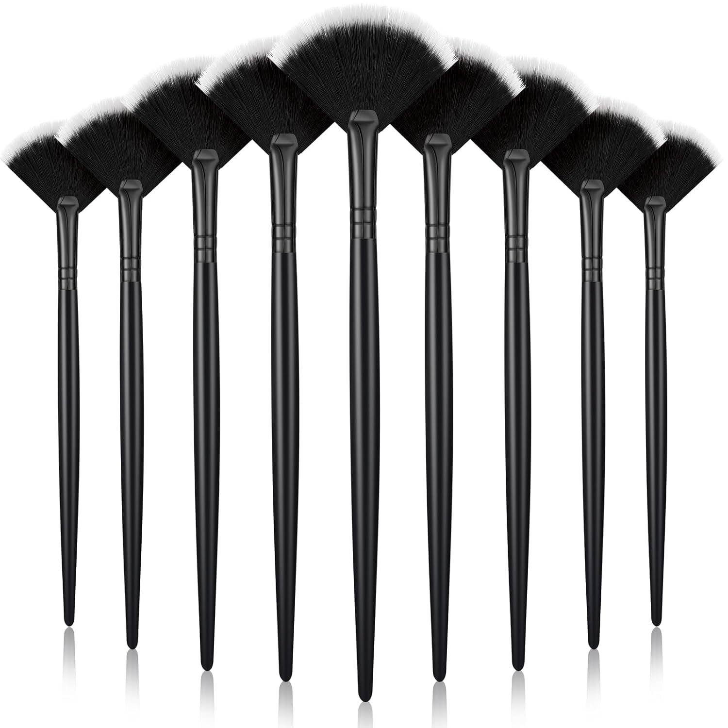 9 Pieces Facial Fan Mask Brushes, Soft Facial Applicator Brushes Tools ...