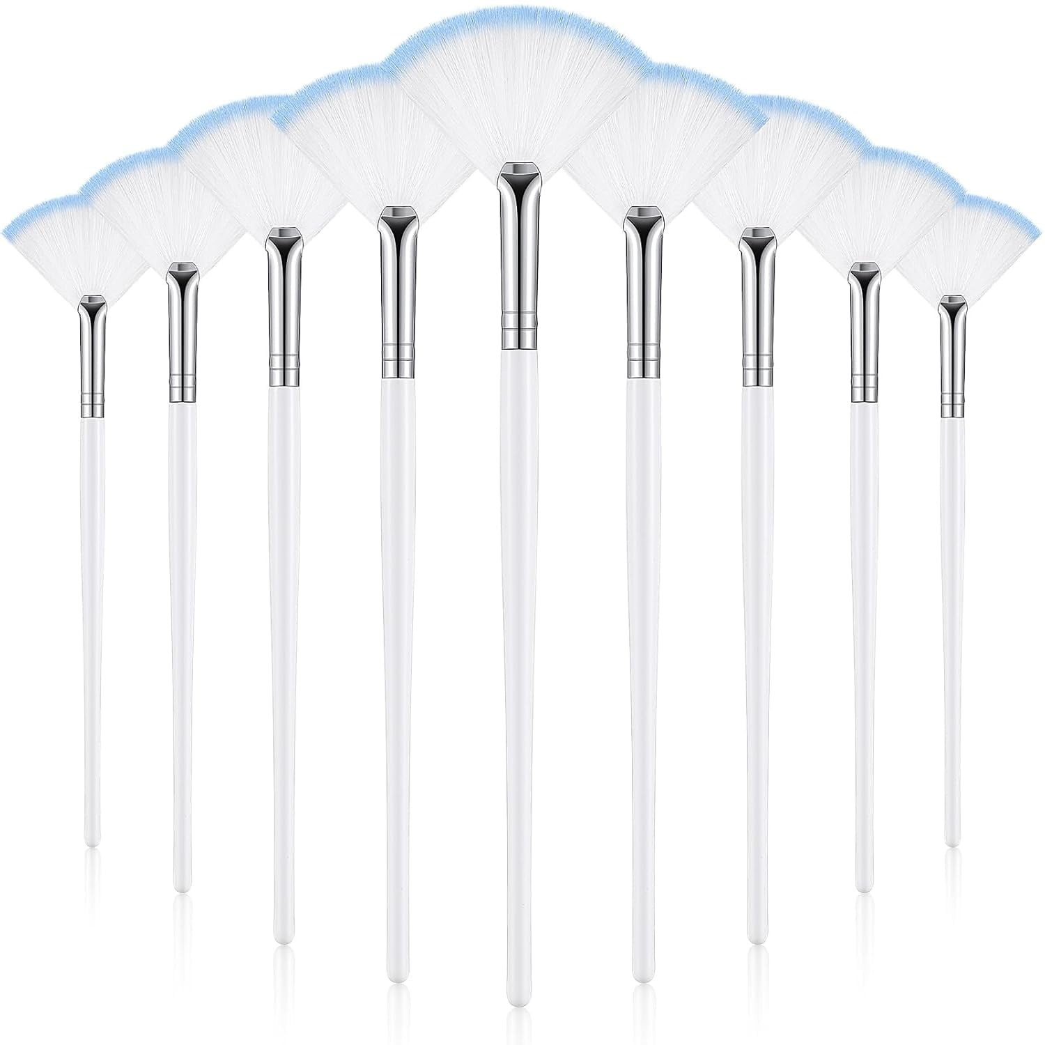 9 Pieces Facial Fan Mask Brushes, Soft Facial Applicator Brushes Tools ...