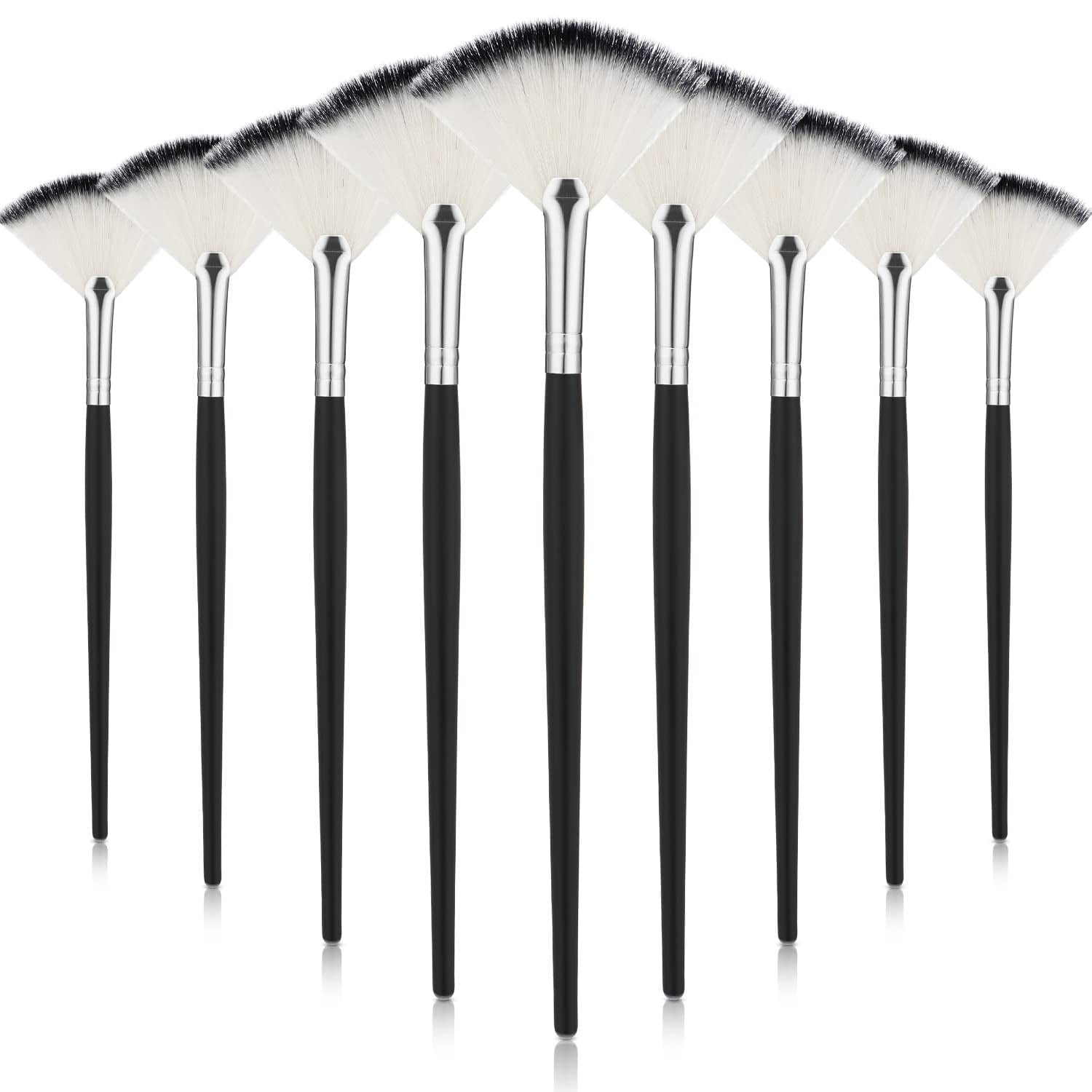 9 Pieces Facial Fan Mask Brushes, Soft Facial Applicator Brushes Tools ...