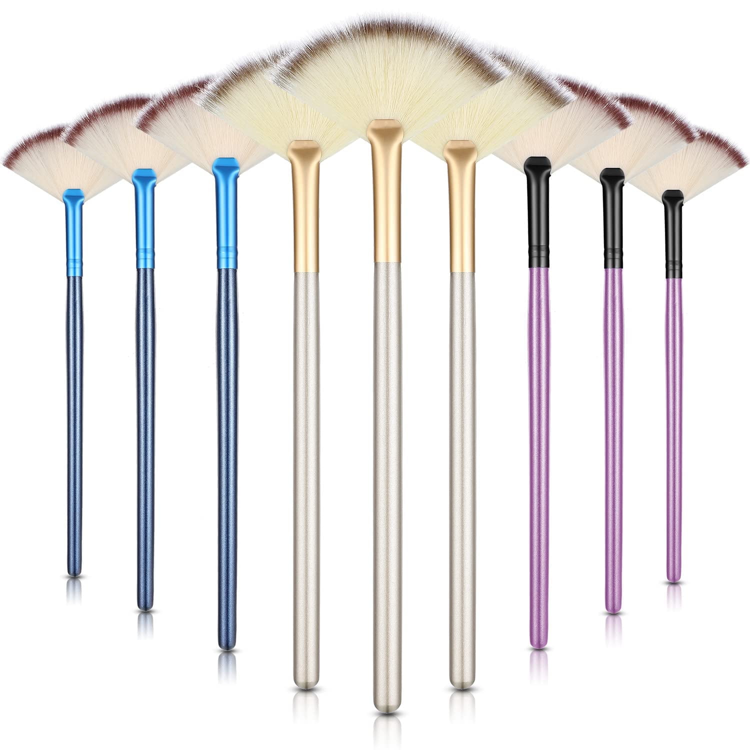 9 Pieces Facial Fan Mask Brushes, Soft Facial Applicator Brushes Tools ...