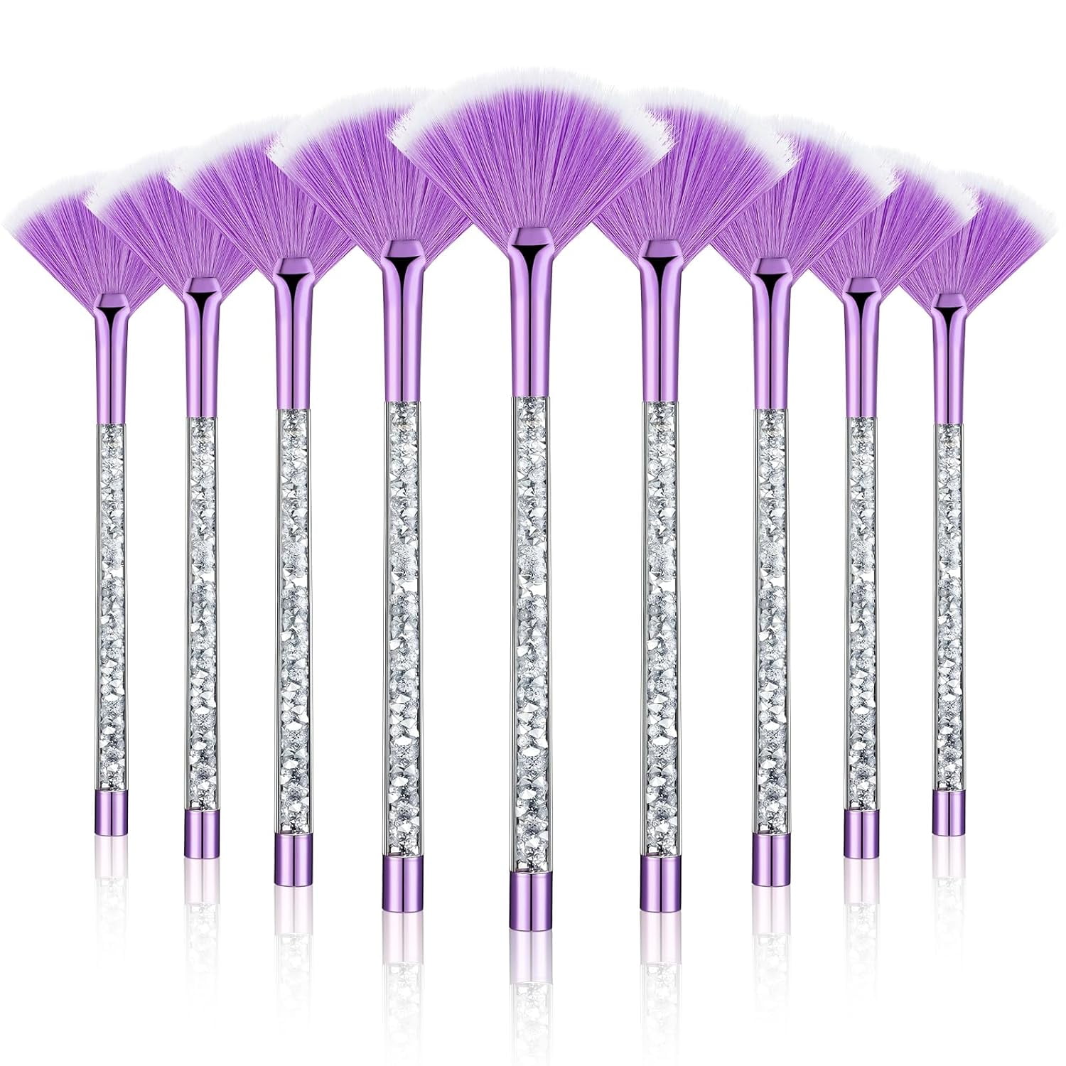 9 Pieces Facial Fan Mask Brushes, Soft Facial Applicator Brushes Tools ...