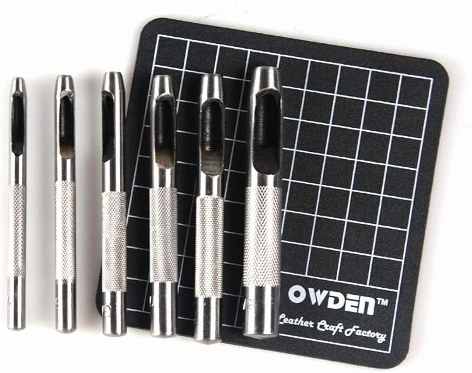 9 Pieces Hollow Punch Set (1/8"-1/2") with A Free Cutting MAT, Leather ...
