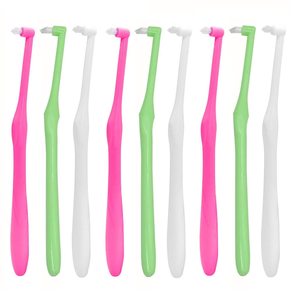 9 Pieces Interspace Toothbrush,End Orthodontic Toothbrush Tapered ...