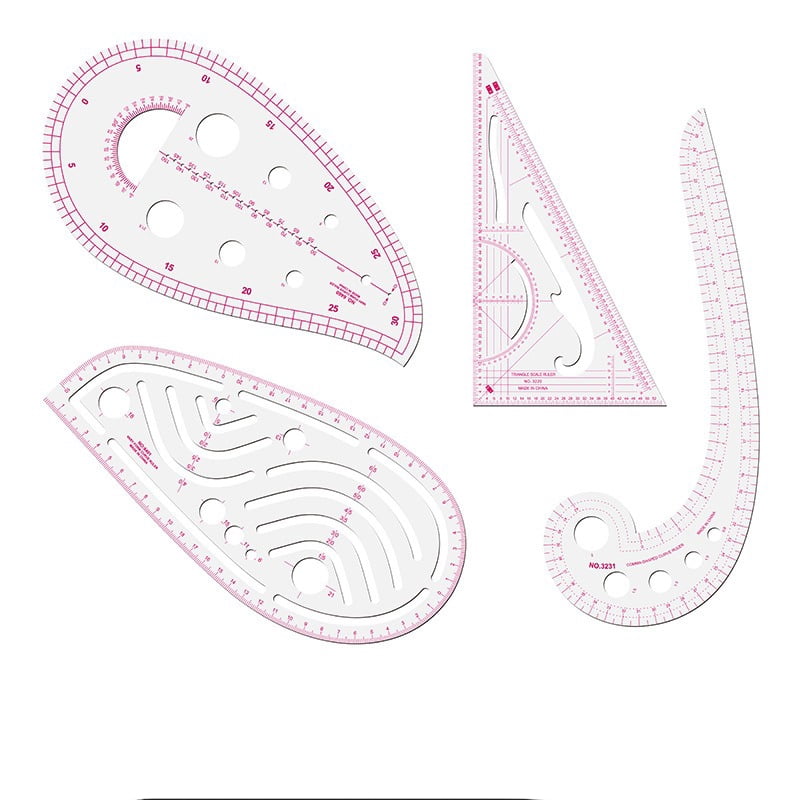 9 Pieces Metric Clothes Curve Sewing Set Ruler Drawing Stencil Making ...