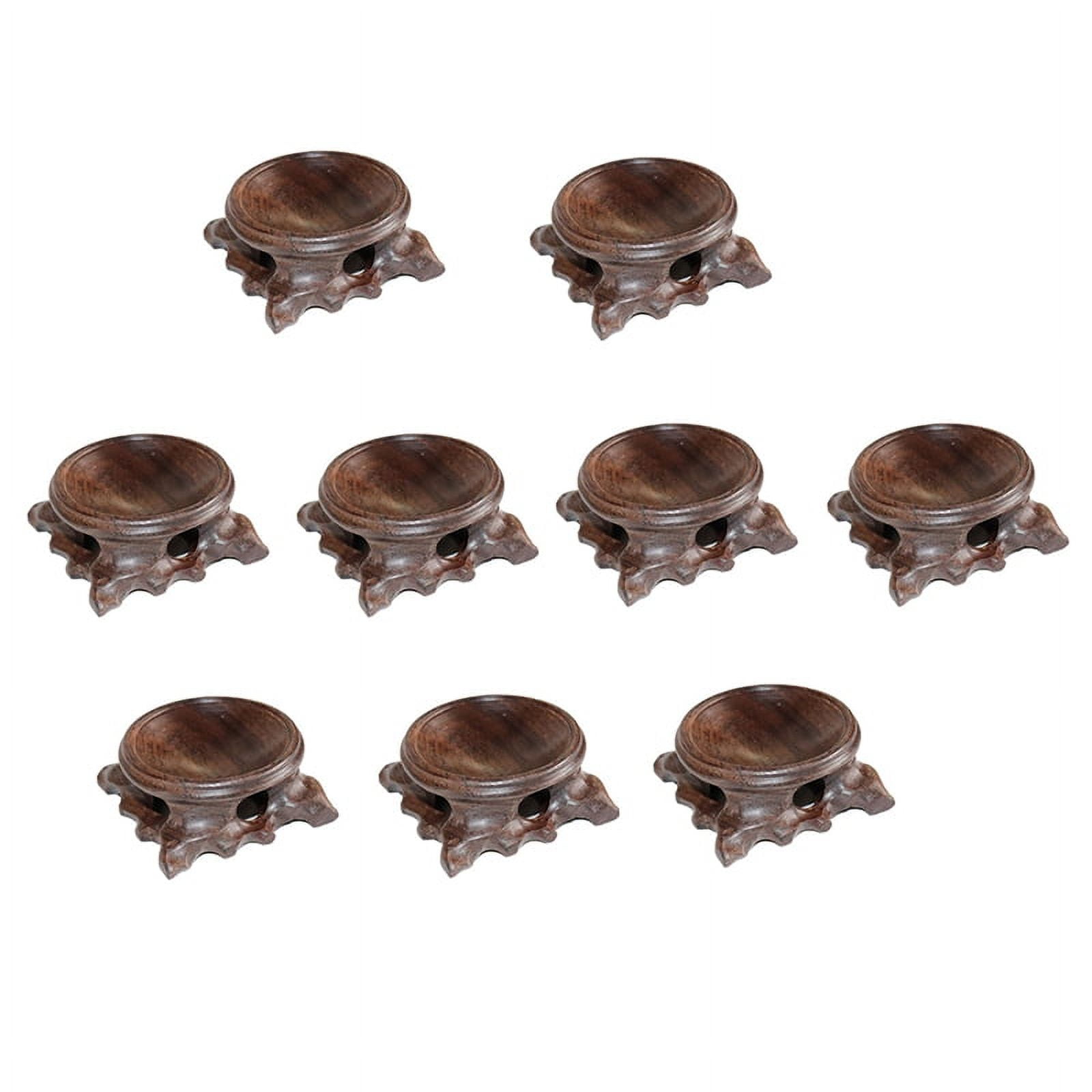 9 Pieces Mini Wooden Stand for Crystal Sphere Stand Wooden Display ...