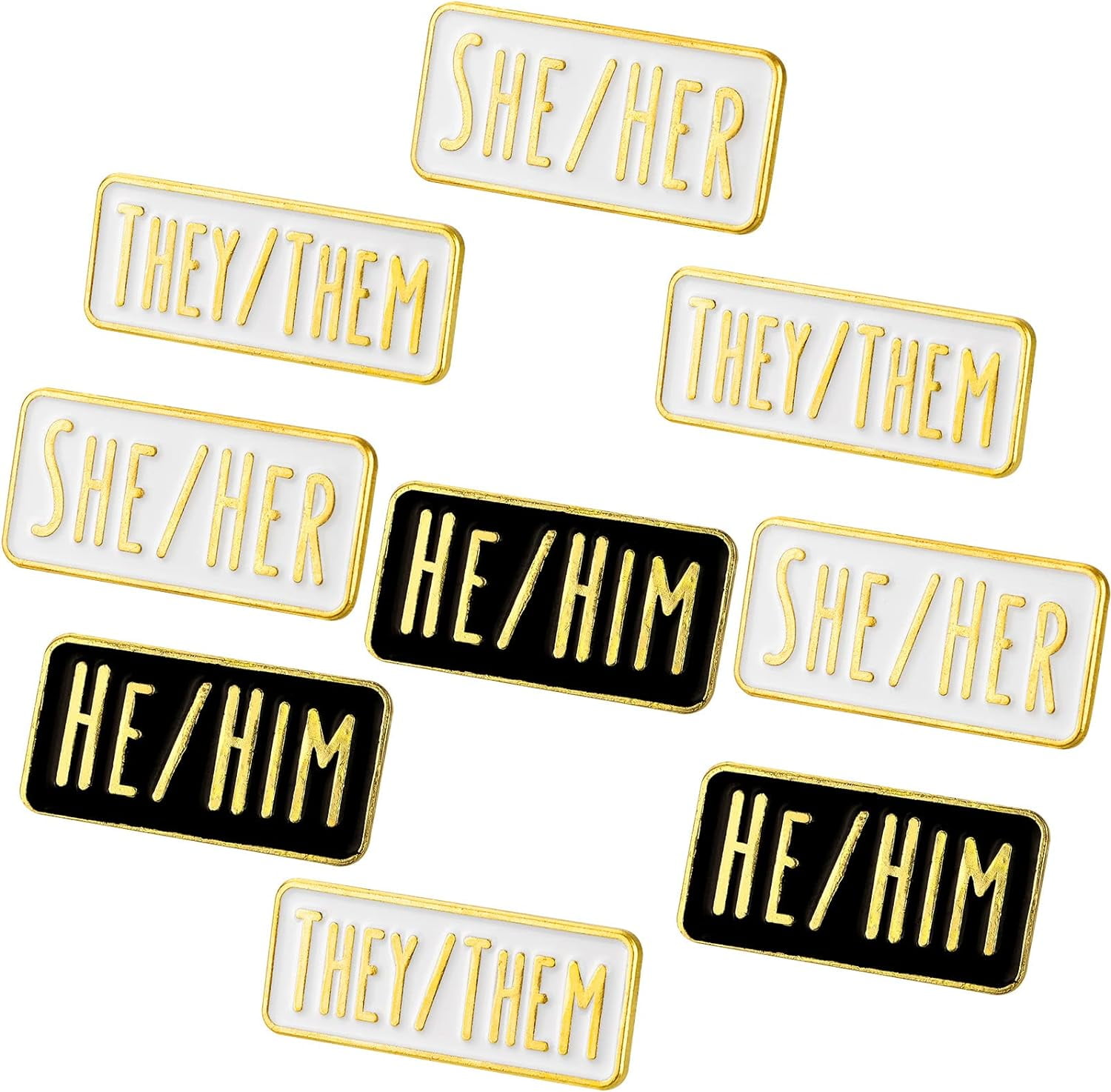 9 Pieces Pronoun Pin Gender Identity Pins Nonbinary Pronoun Buttons He