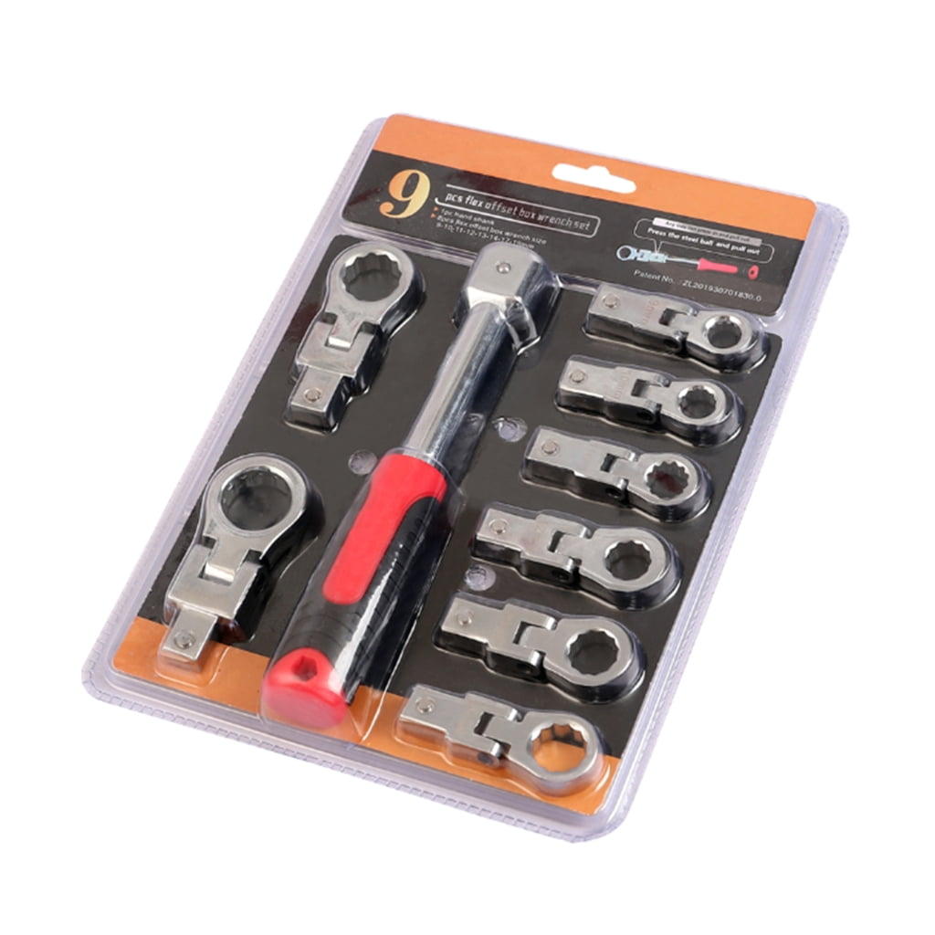 9 Pieces Replaceable Tubing Wrench Set for Universal Motorcycle Dirt Pit Bike Gift for ...