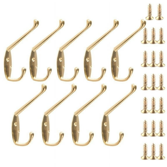 9 Pieces Retro Coat Hat Hooks with Screws European Hanger Towel Holder ...