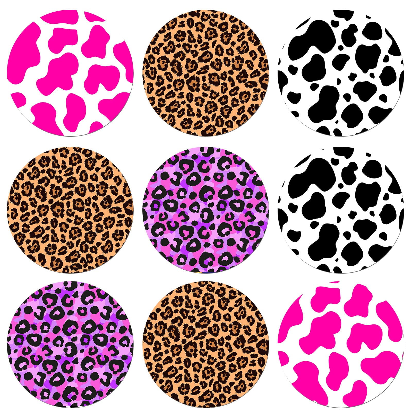 9 Pieces Round Metal MMF7 Plate Mount for Magnetic Cell Phone Car Mount ...