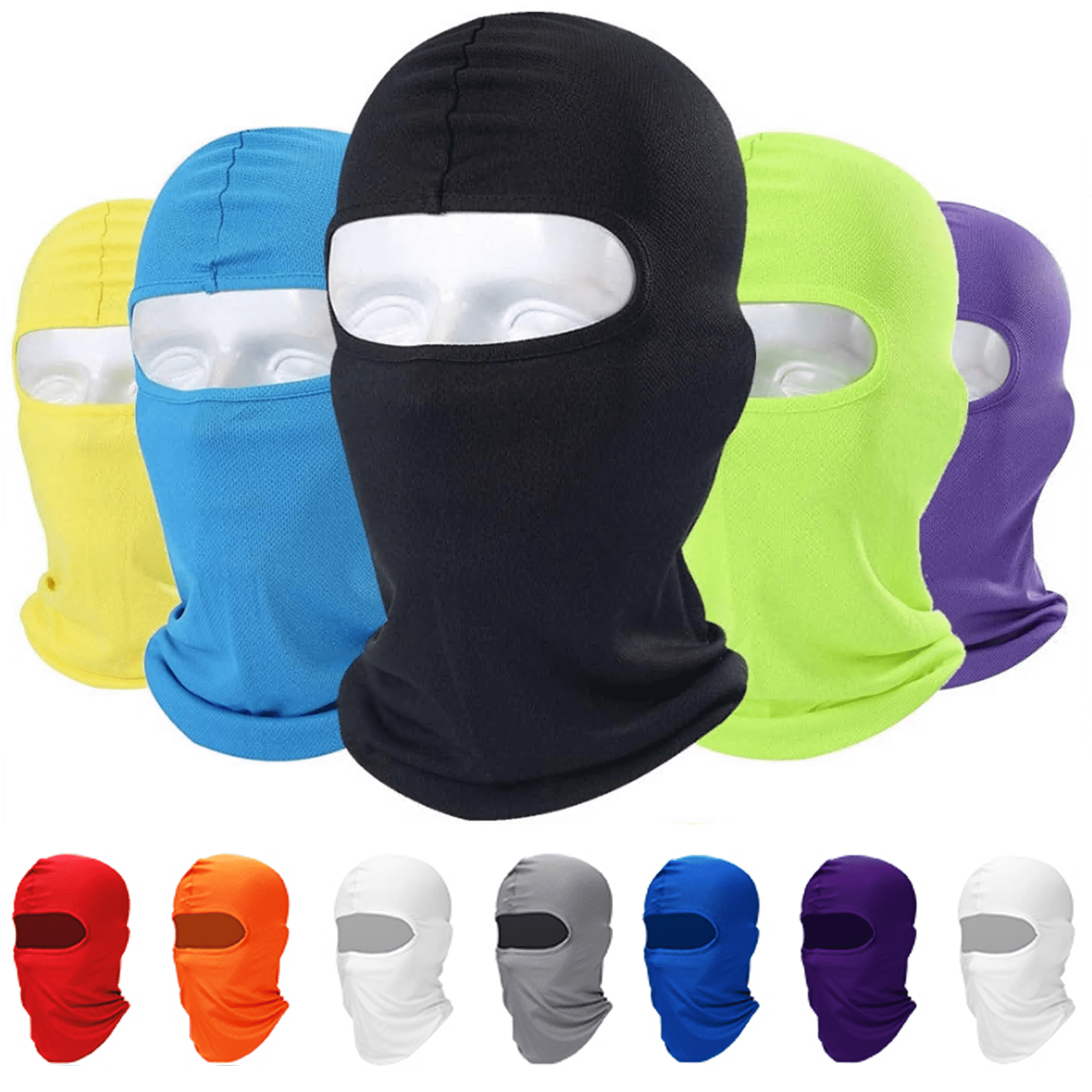 9 Pieces Ski Mask Balaclava Full Face Mask for Men Women Windproof ...