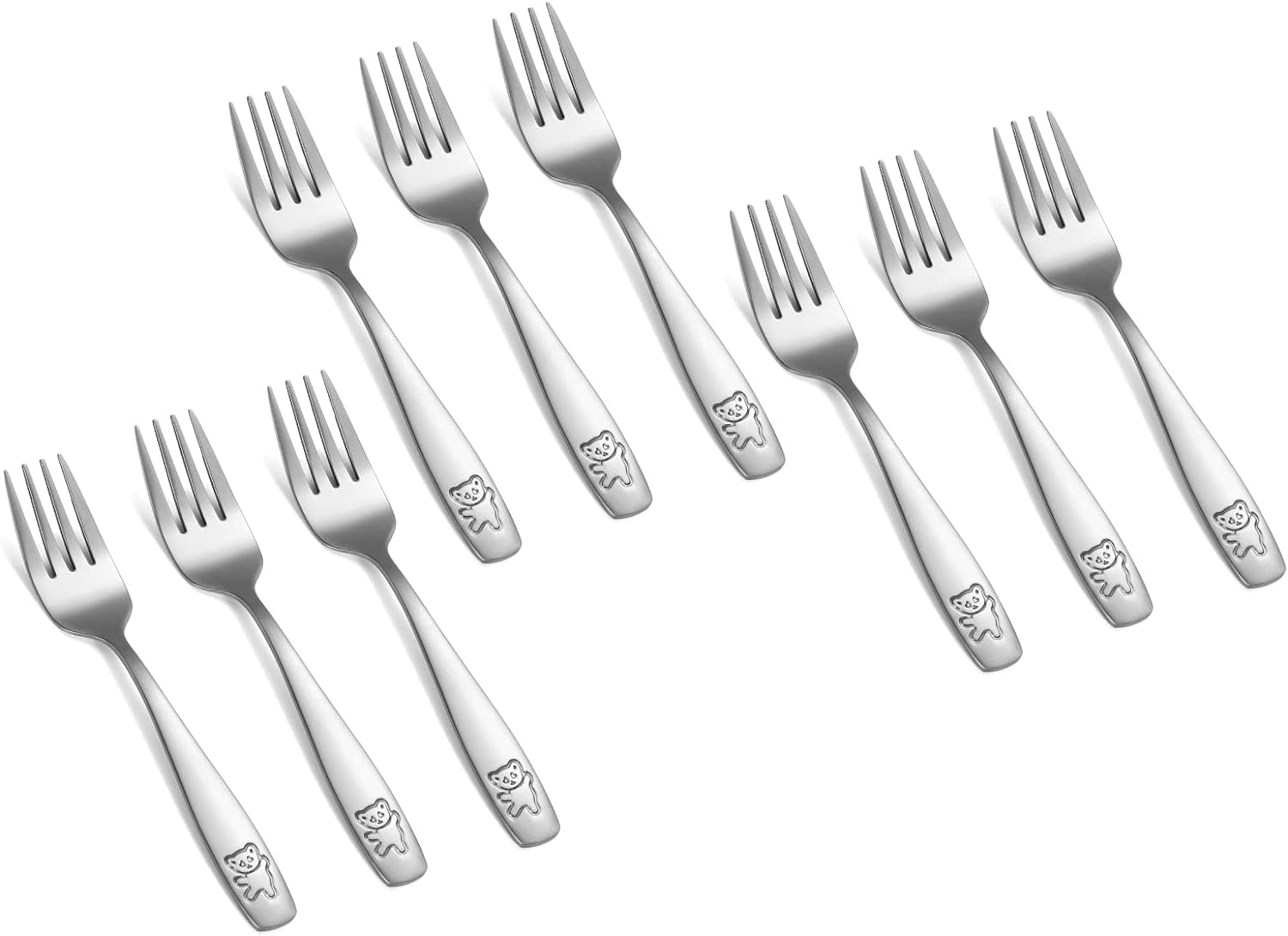 9 Pieces Toddler Forks Kids Forks, Kids Silverware Stainless Steel ...