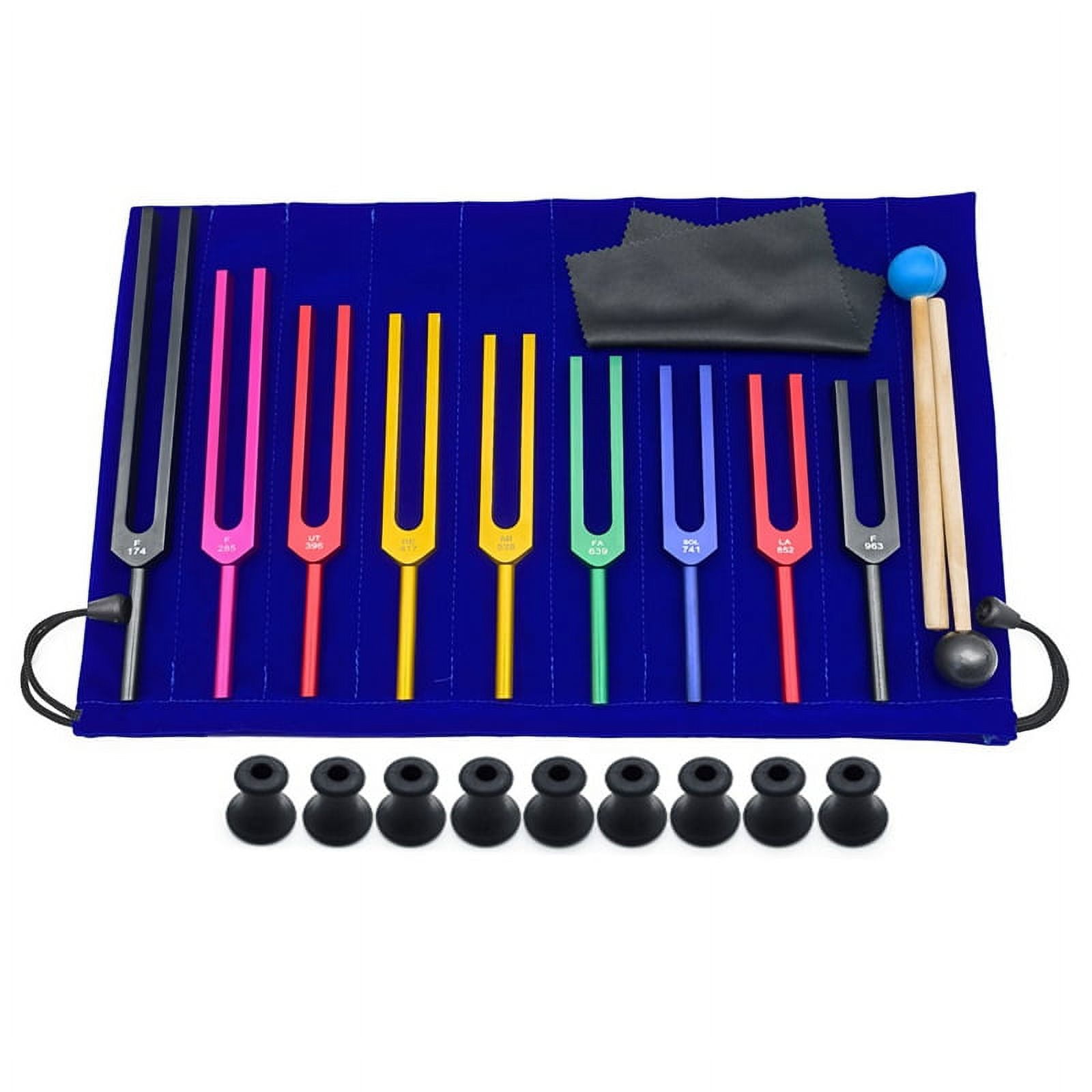 9 Pieces of Colorful Aluminum Alloy Tuning Forks, Tuning Forks for ...
