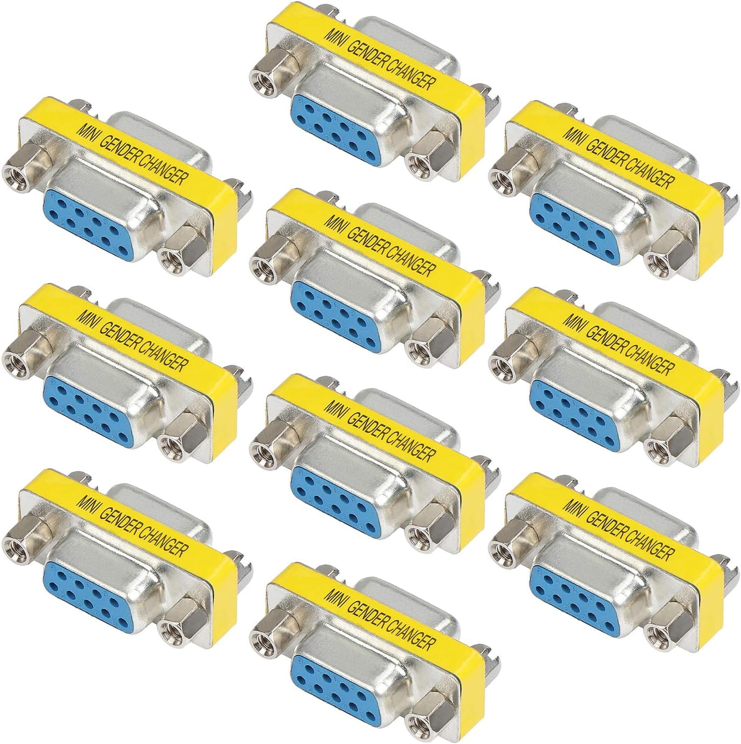 9 Pin DB9 Cable Gender Changer Female to Female VGA Gender Changers ...