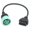 9 Pin Type 2 J1939 to 16 Pin Female OBD2 Adapter Cable for Heavy Duty ...