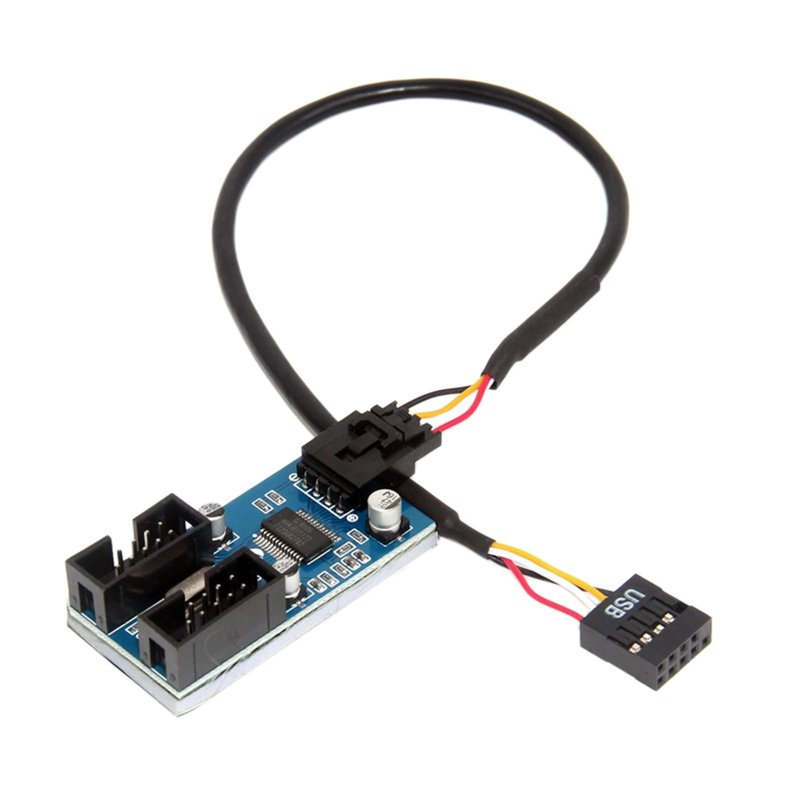 9 Pin USB Header Adapter Interface Male 1 to 4 Female/Male 1 to 2 ...