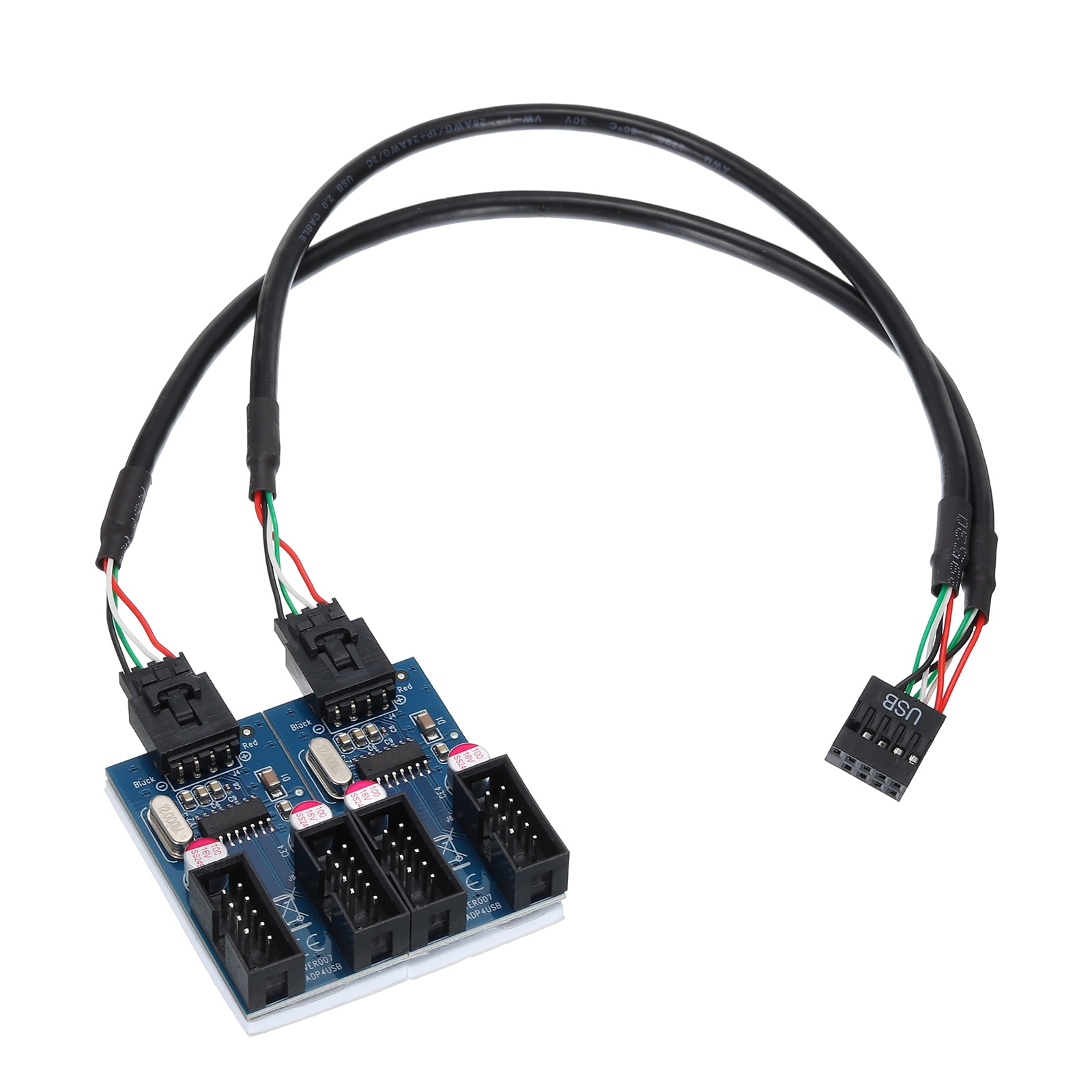 9 Pin USB Header Splitter Male 1 to 4 Female Extension Cable 30cm USB2 ...