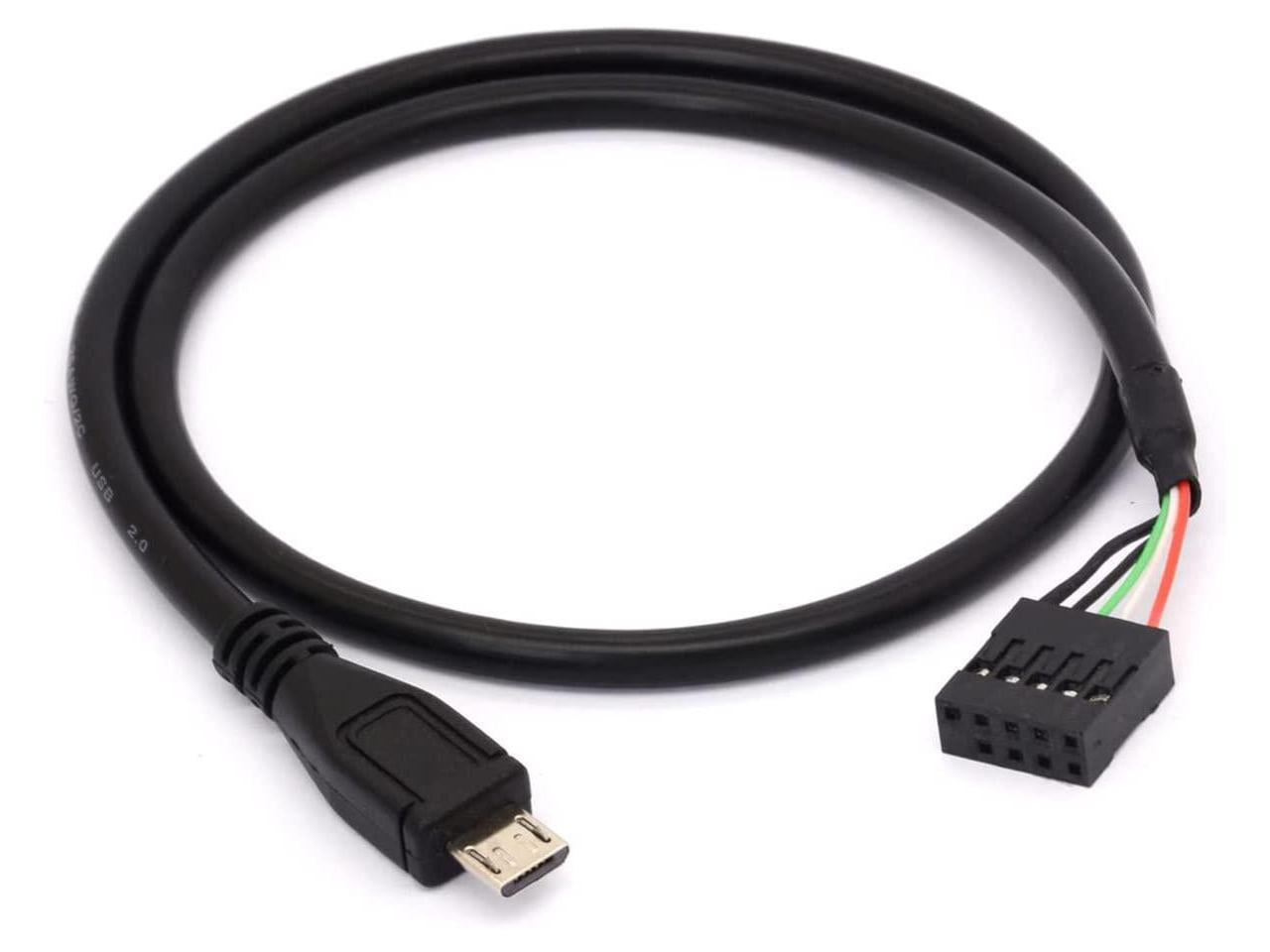 9 Pin USB Motherboard Female Header to Micro USB Male Adapter Dupont ...