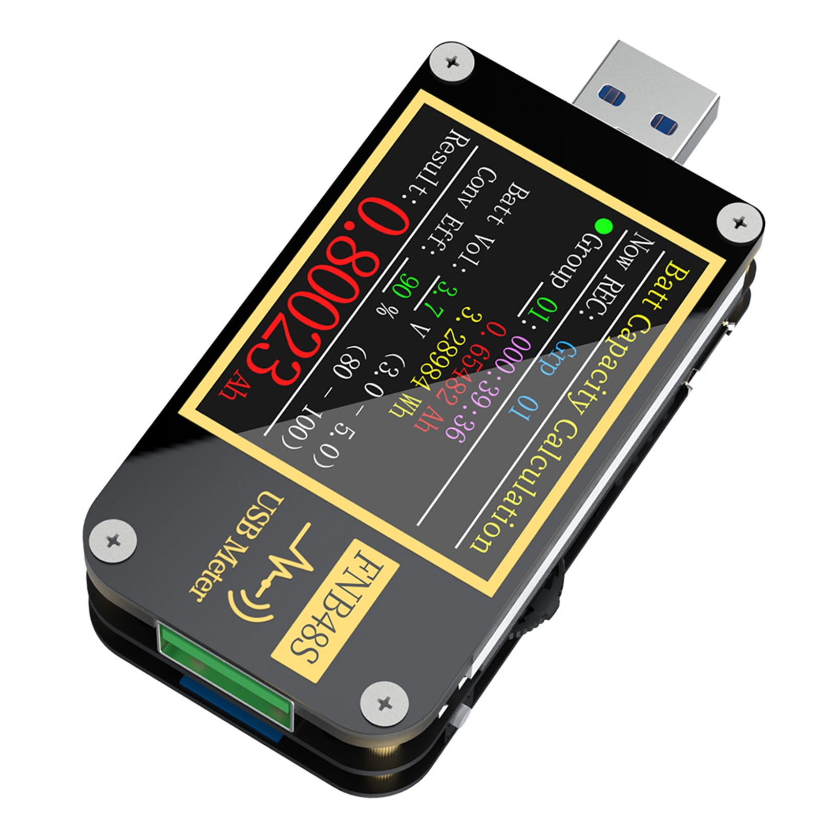 9-Pin USB Voltage Meter with Screen Flip Function, Gravity Sensor, and ...