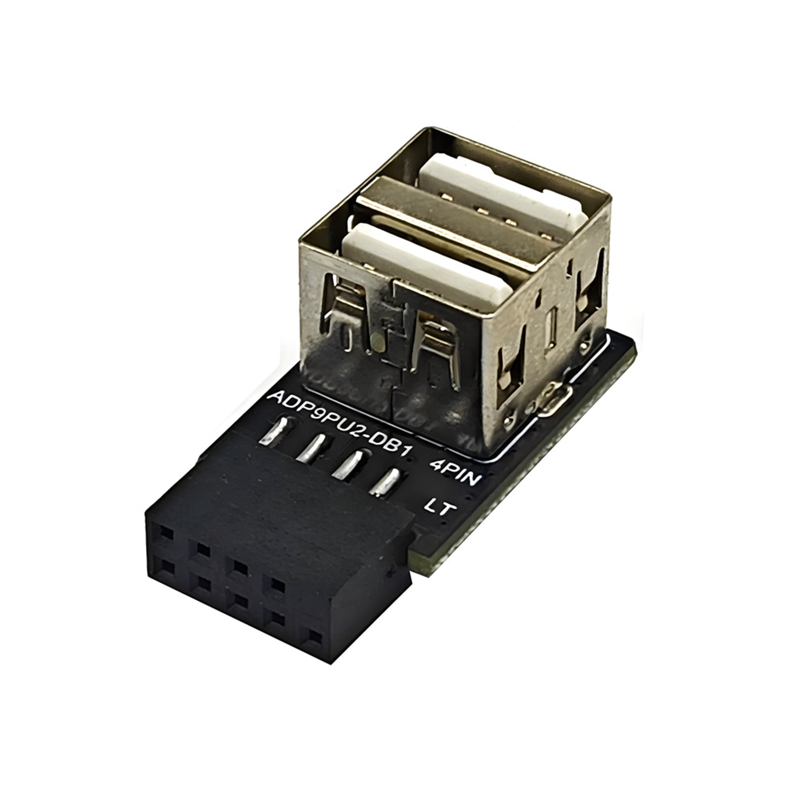 9 Pin to 2 Port USB Adapter Connector PC Internal Motherboard 9 Pin to ...