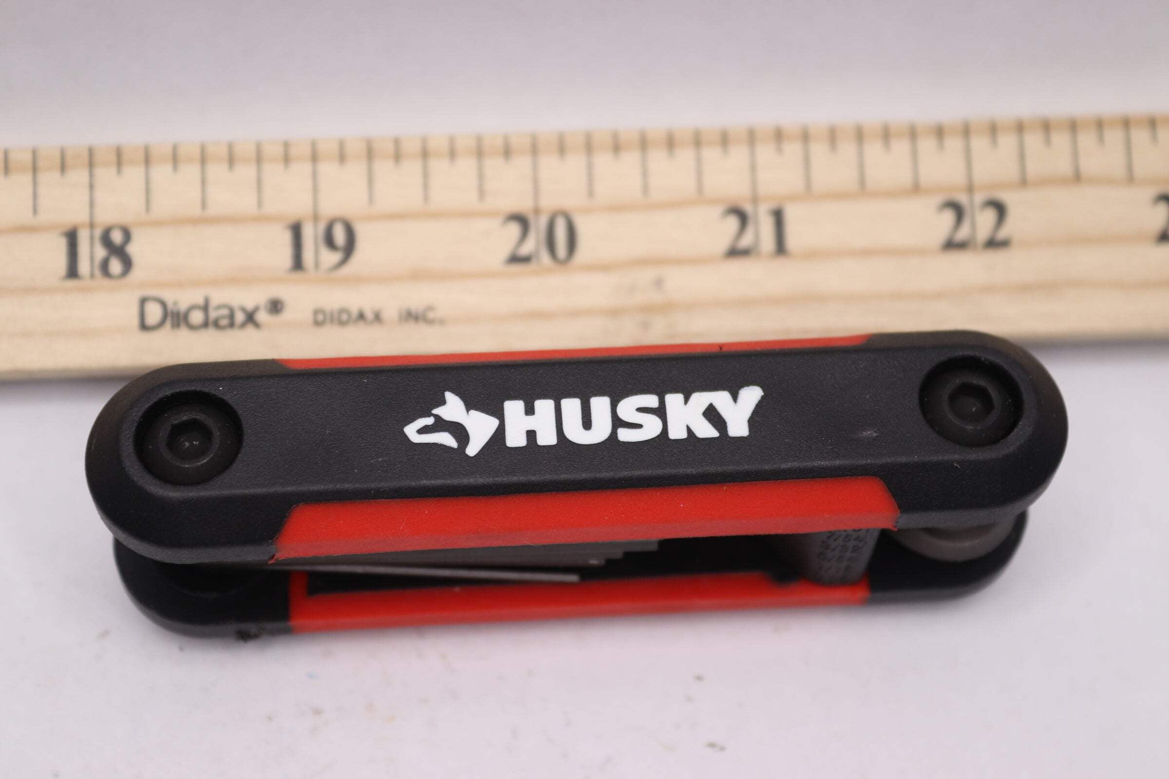 (9-Pk) Husky Folding Hex Key Set Black/Red SAE - Walmart.com