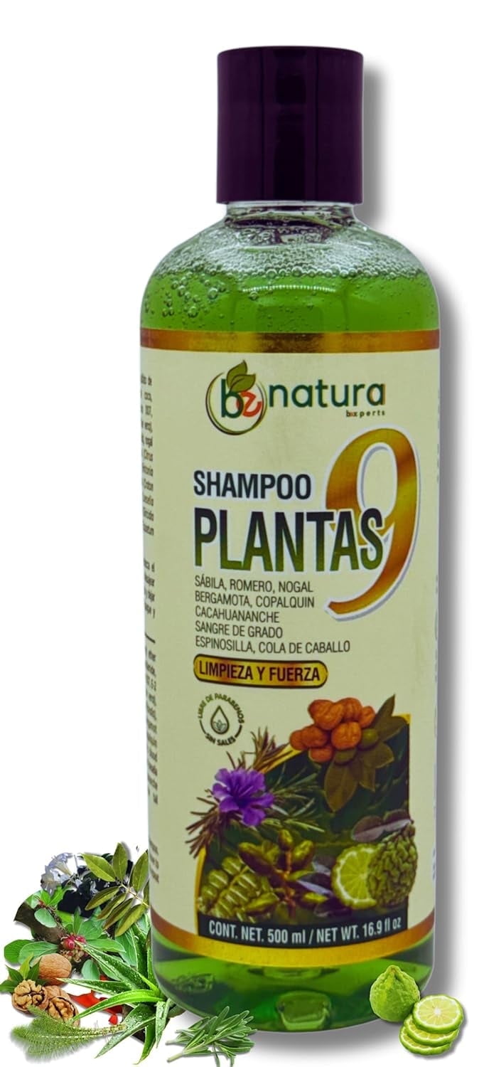 9-Plant Herbal Shampoo 16.9 fl oz–W/Cacahuananche, Sangre de Grado ...