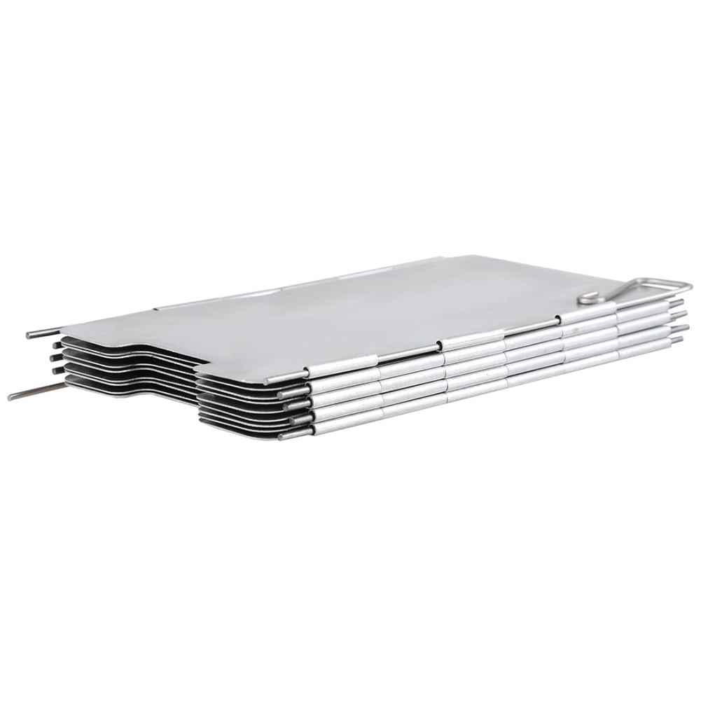 9 Plates Foldable Outdoor Camping Cooking Cooker Gas Stove Wind Shield ...