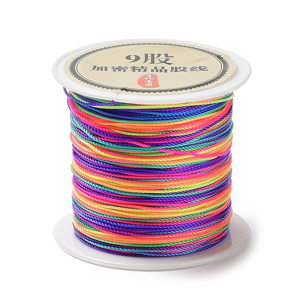 9-Ply Segment Dyed Round Nylon Thread with Spool Colorful 0.6mm about ...
