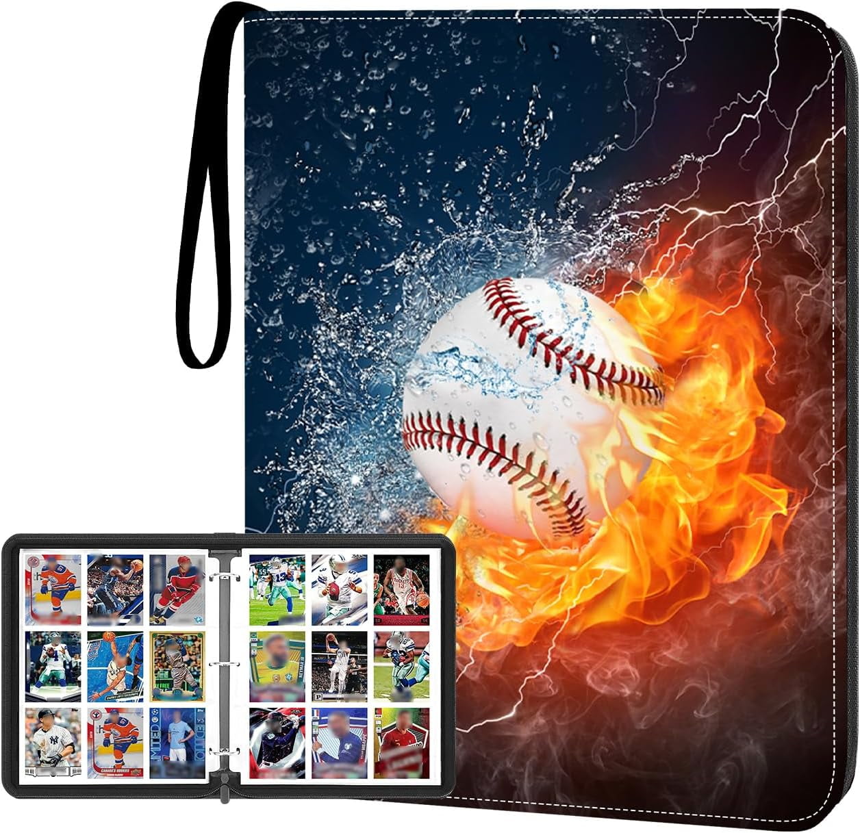 9-Pocket Baseball Card Binder - Holds 900 Cards with 50 Removable ...