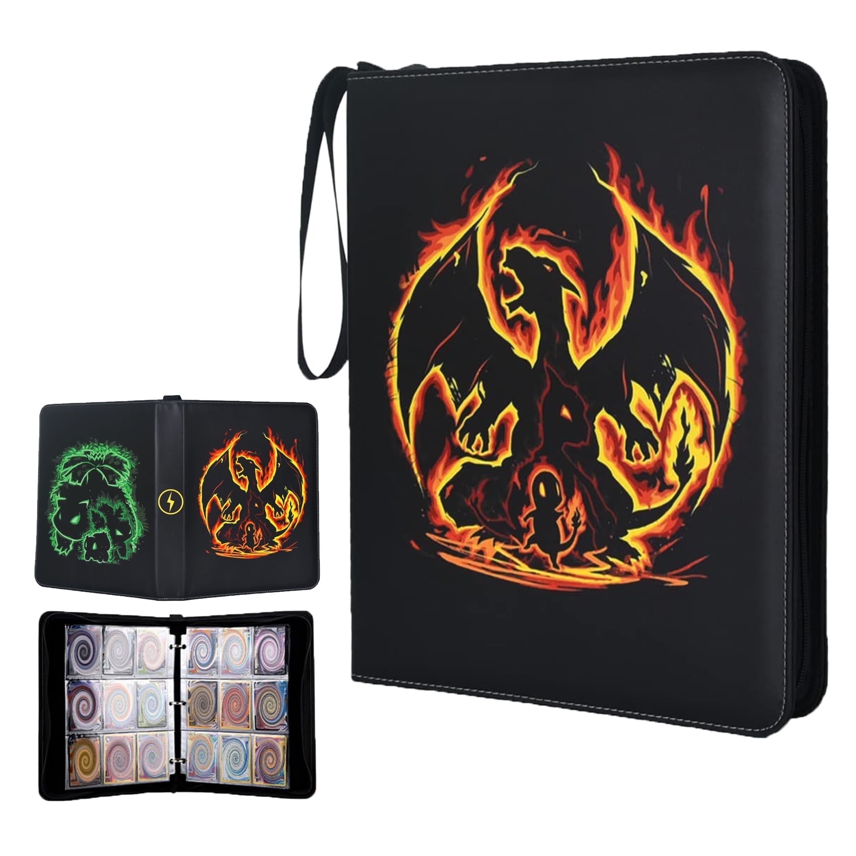 9 Pocket Card Binder,720 Double Sided Pocket PU Collection Binder ...