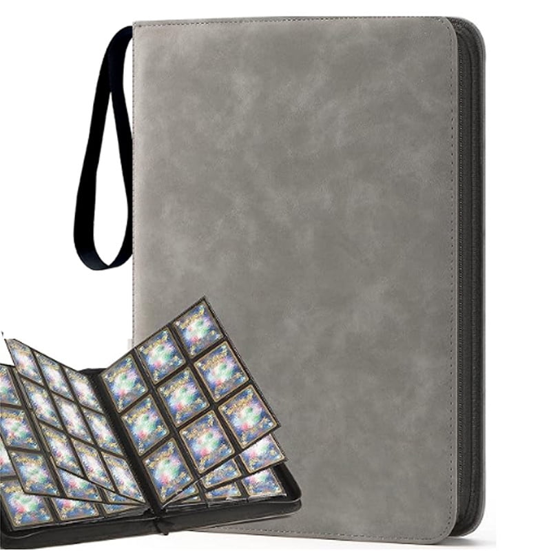 9 Pocket Card Binder, Premium Zipper Trading Card Binder, Double Sided ...