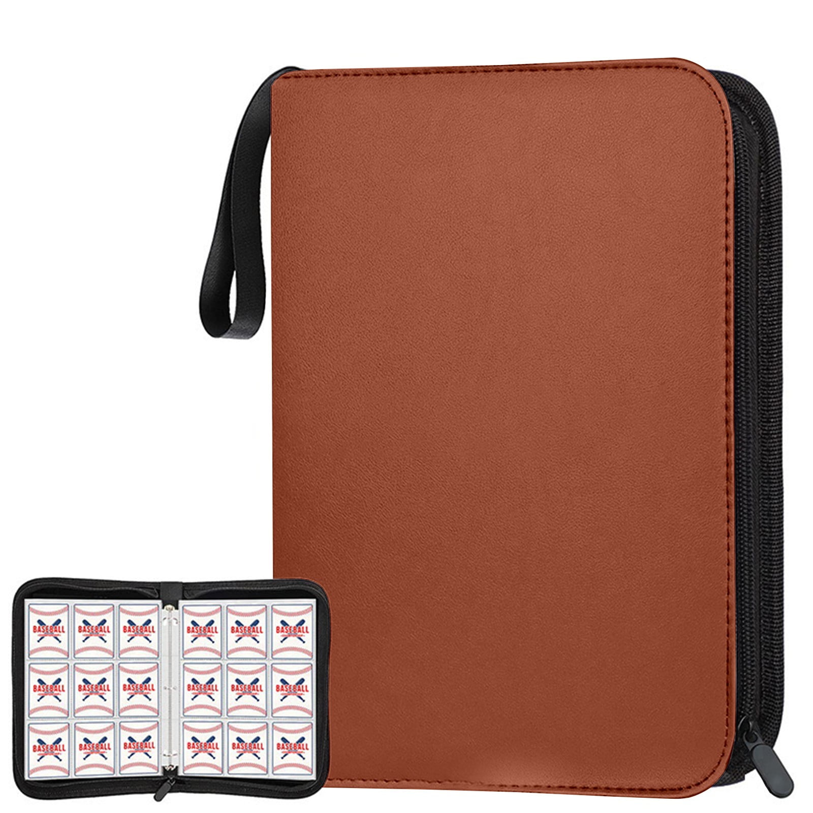 9 Pocket Card Binder with Zipper 3 Ring Trading Card Collector Album ...