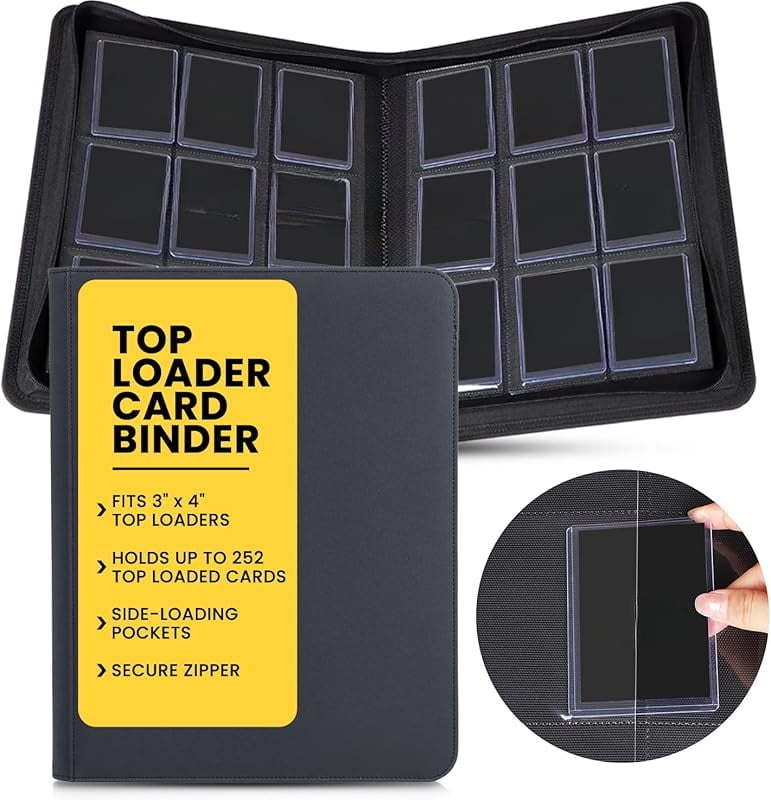 9 Pocket Top Loader Binder - Holds 252 Toploaders - Archival Safe ...