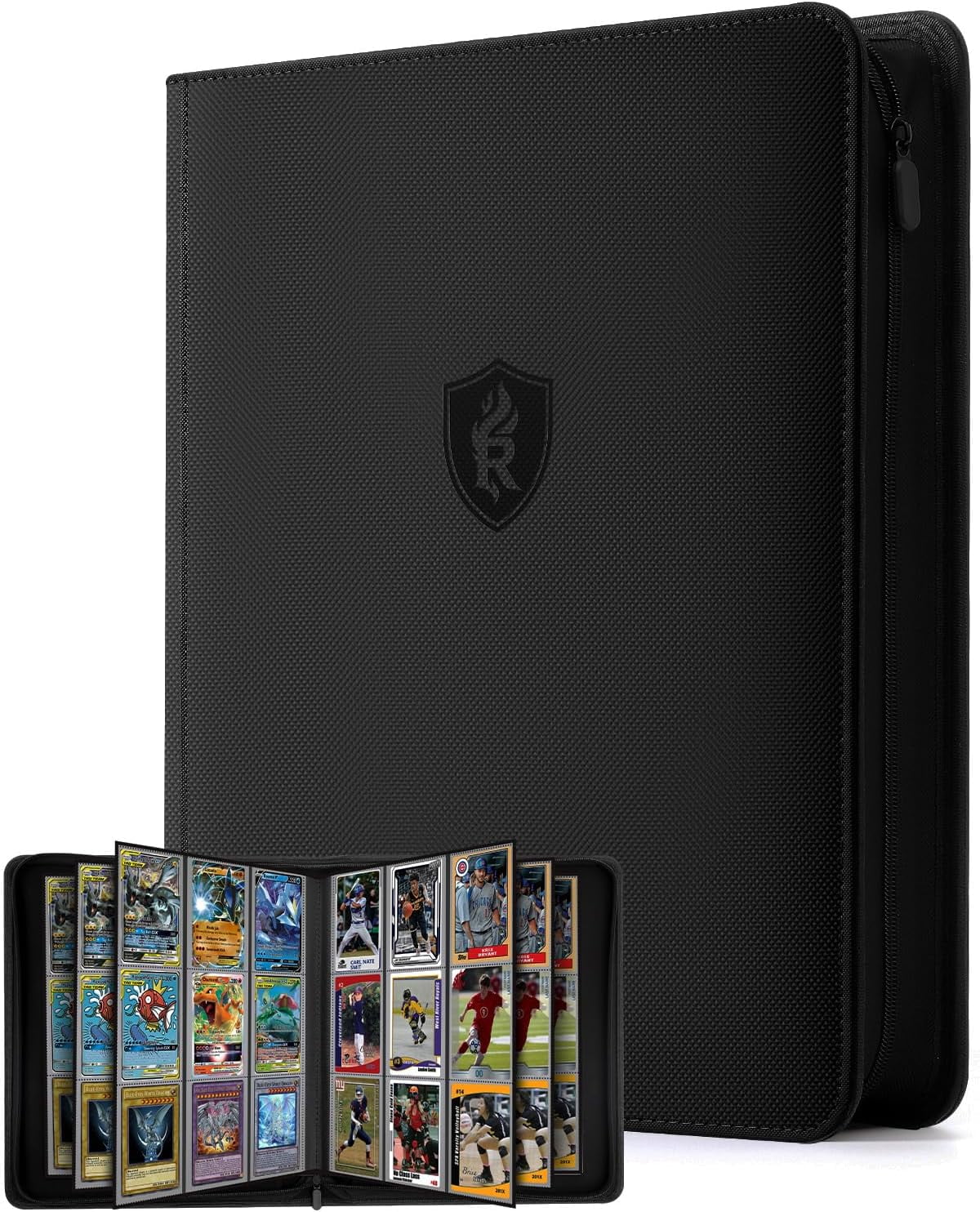 9 Pocket Top Loader Binder with Zipper – Holds 288 Toploaders – Premium ...