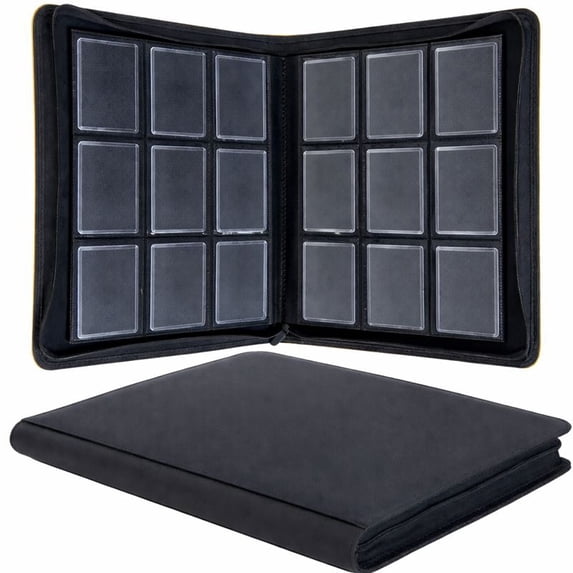 9-Pocket Top Loader Card Binder, Holds 360 Cards, Zippered Trading Card ...
