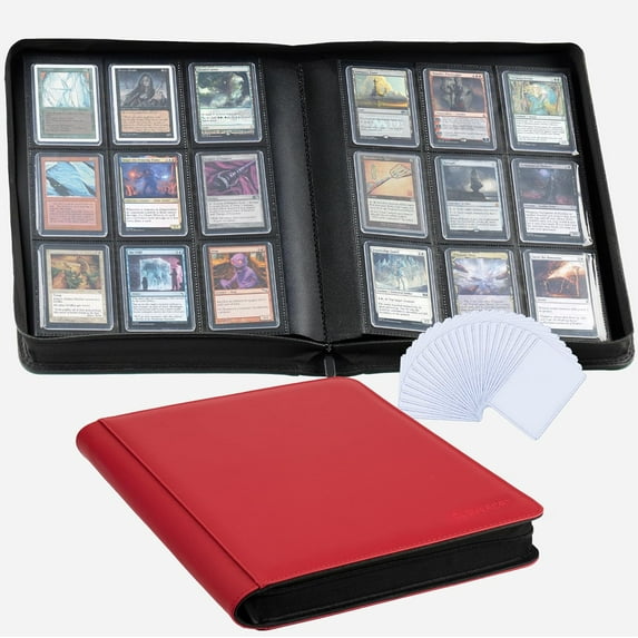 9-Pocket Toploader Binder, Clovecat Premium Card Book， Holds 252 ...