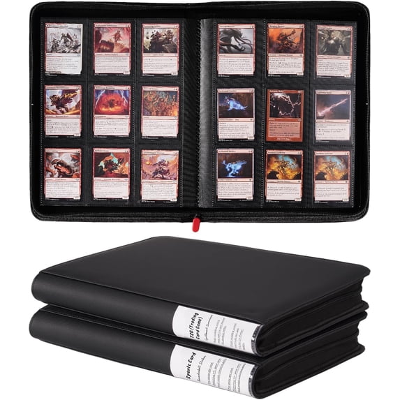 9 Pocket Trading Card Binder with Side Label; 2Pack 720 Double Sided ...