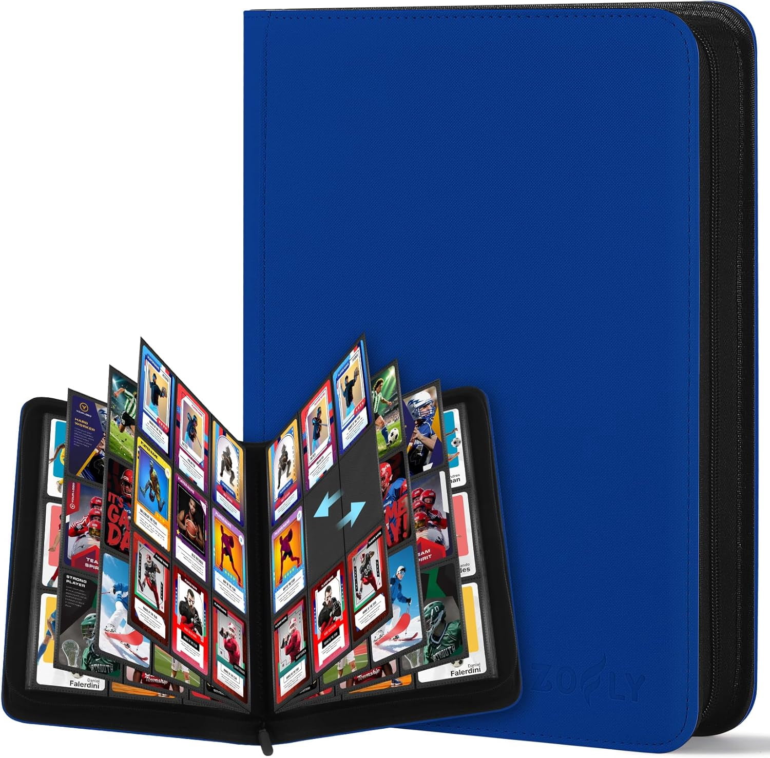 9 Pocket Trading Card Zip Binder 30 Pack Side-Loading Card Album ...