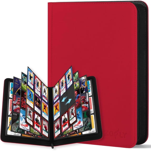 9 Pocket Trading Card Zip Binder, 540 Cards, Premium Baseball Card ...