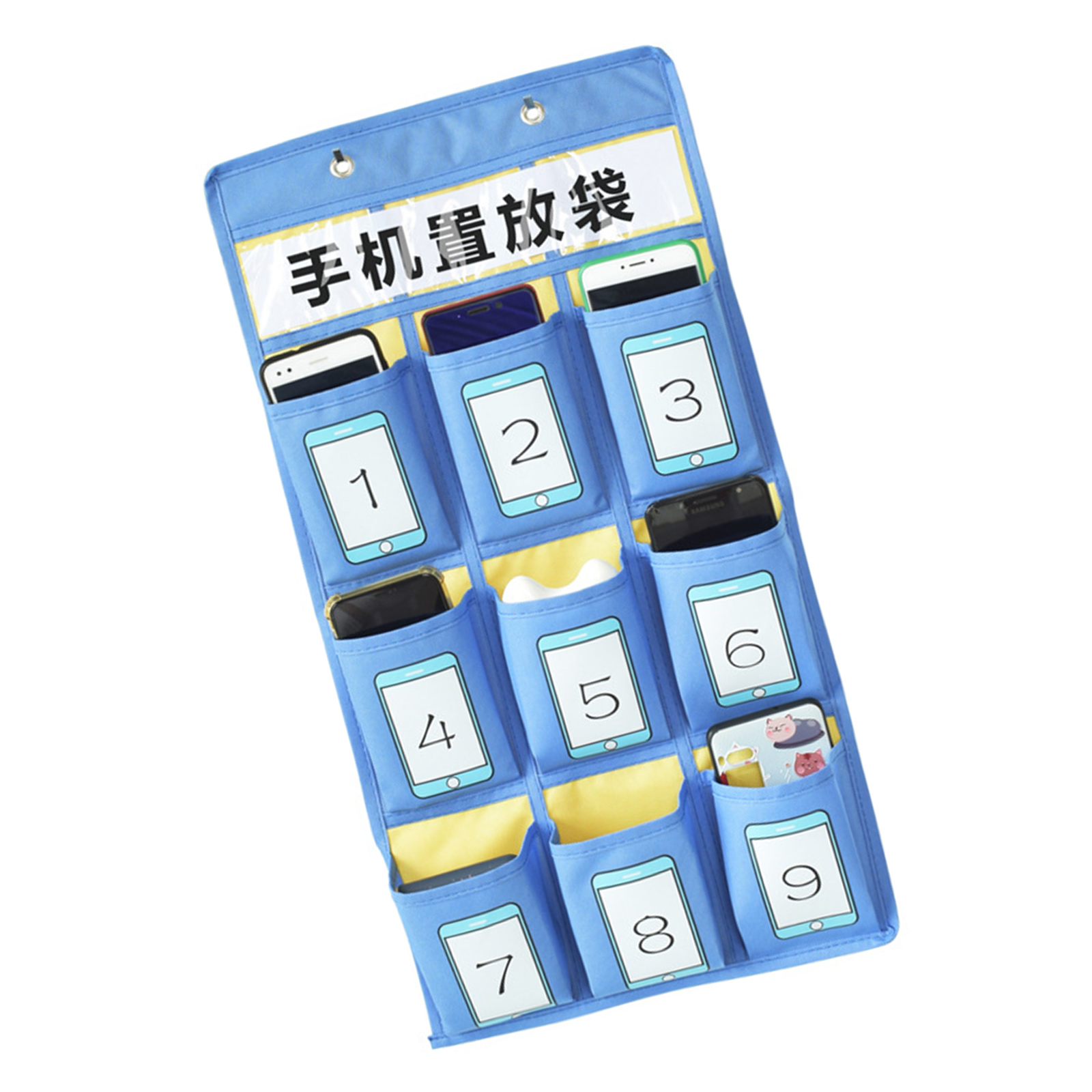 9 Pockets Classroom Pocket Charts for Phone Calculator Holders ...
