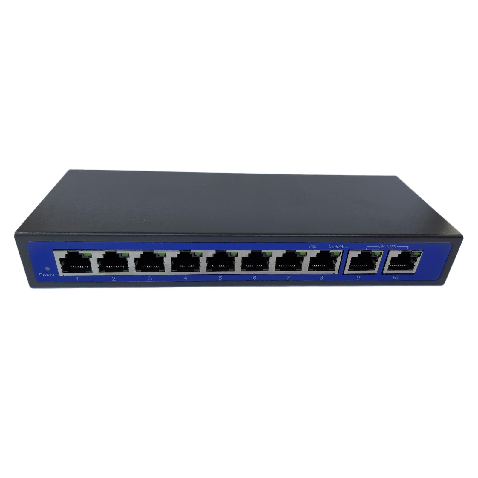 9 Ports 8 PoE 10/100mbps 802.3af/at Power Over Ethernet PoE Switch ...