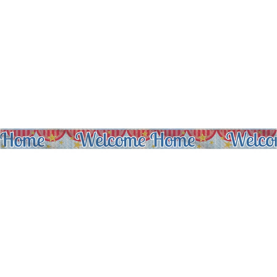 9' Prismatic Foil Welcome Home Banner - Walmart.com