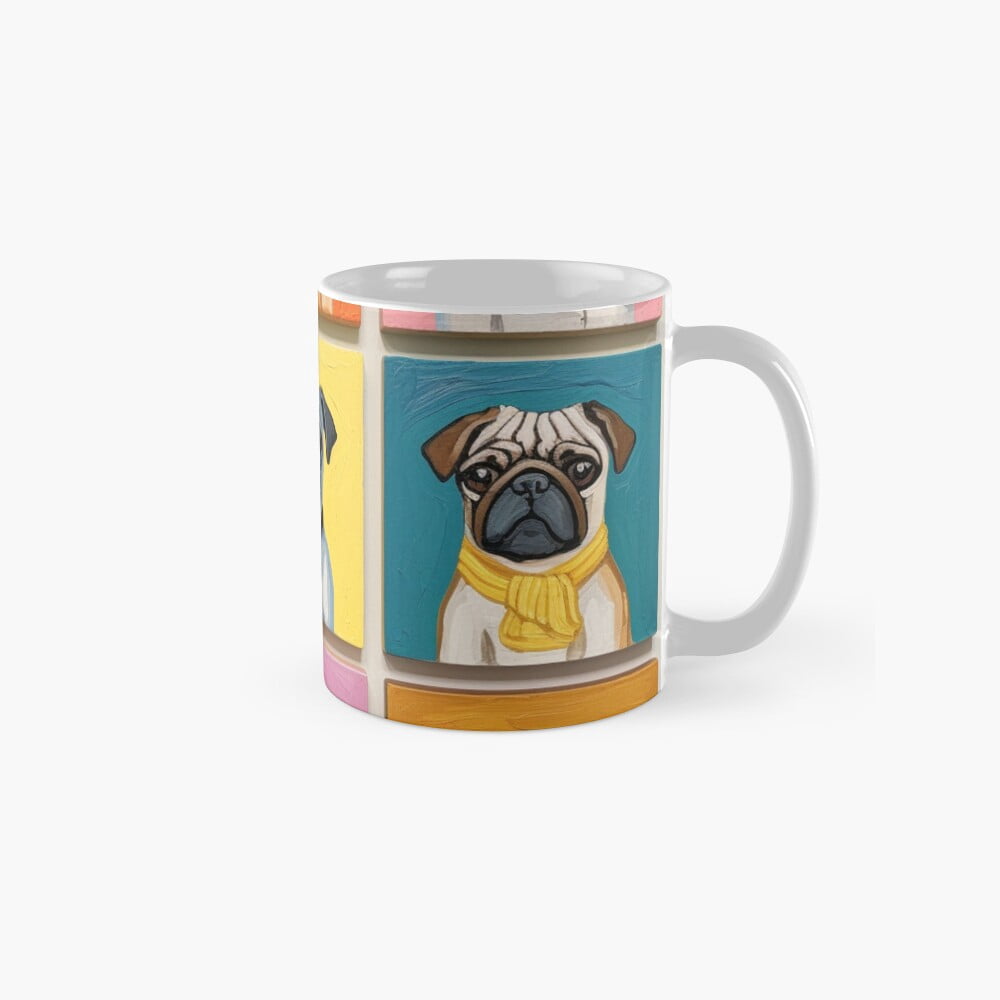 9 Pugs Portrait - Shaded Style - Pop Dog Art | Dog Distraction Classic ...