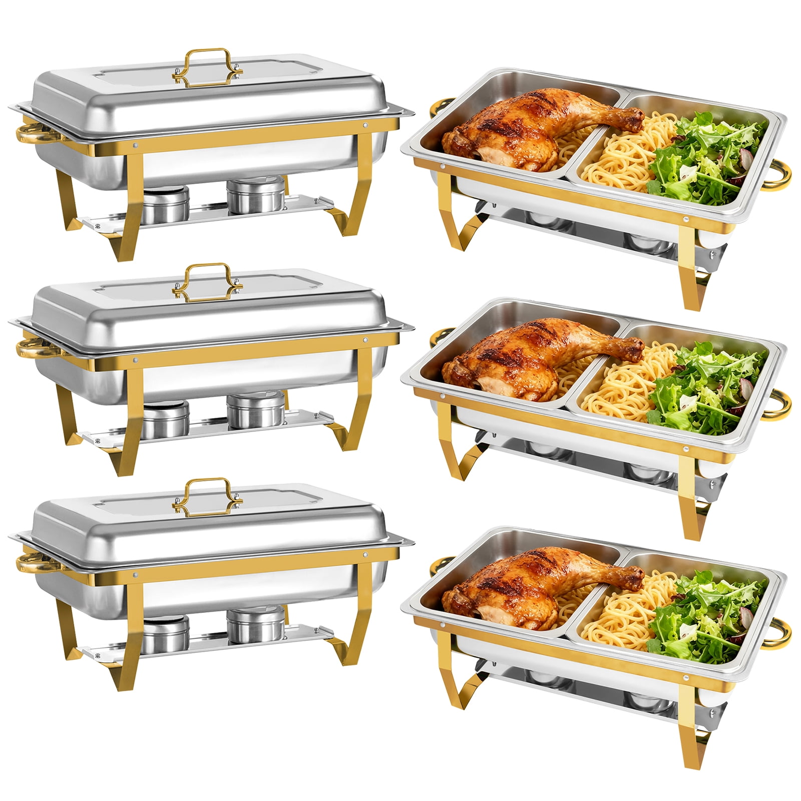 RJFKSN 9 QT Chafing Dish Buffet Set,High Grade Food Warmer,6 PACK ...