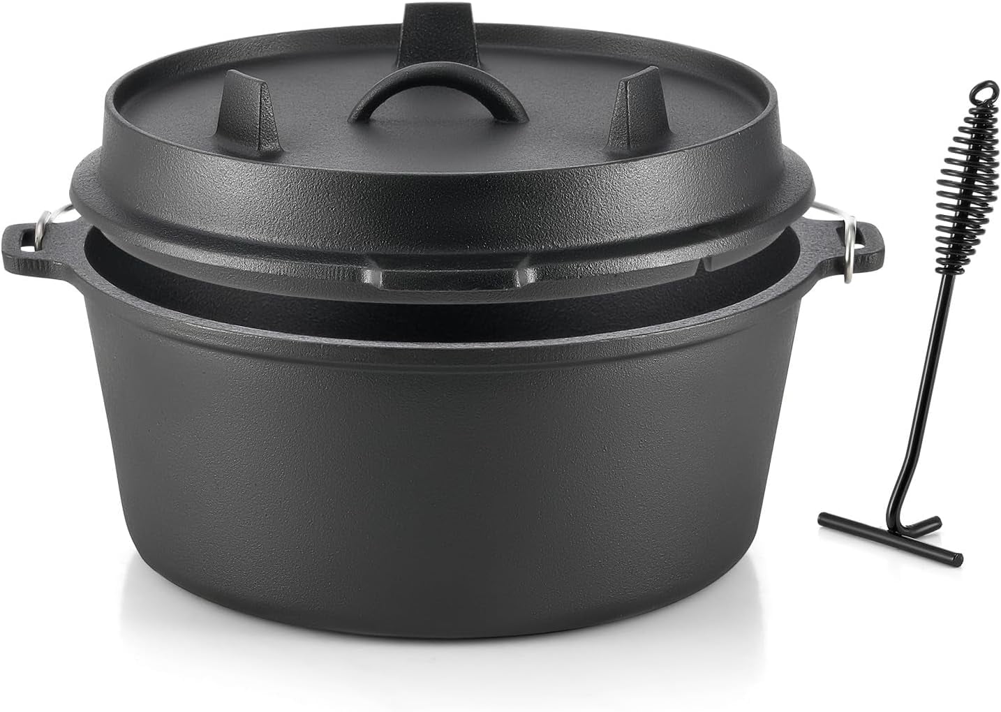 9 Quart Pre-Seasoned Cast Iron Dutch Oven with Lid and Lid Lifter Tool ...