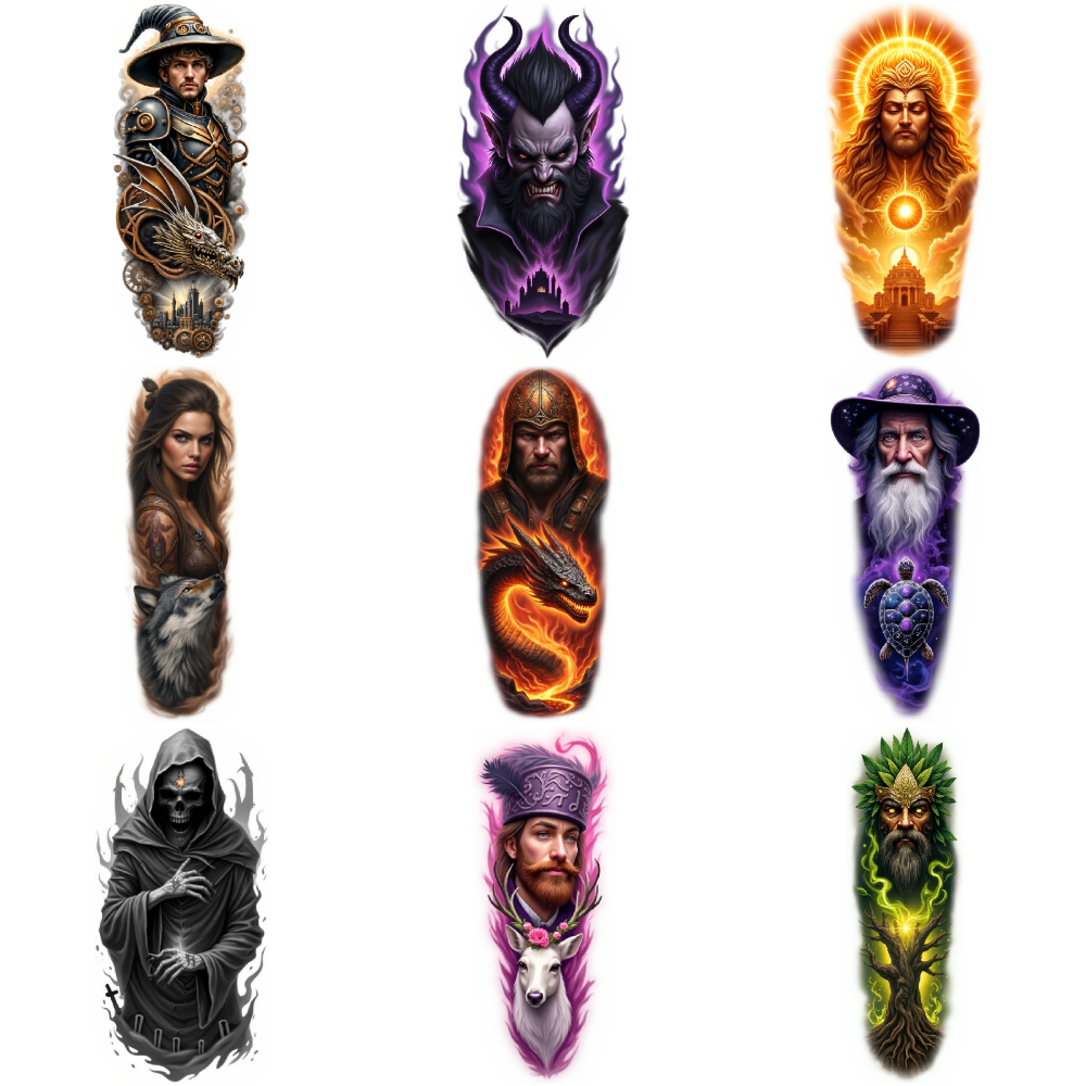 9 Realistic Temporary Tattoos Waterproof Long Lasting Body Stickers ...