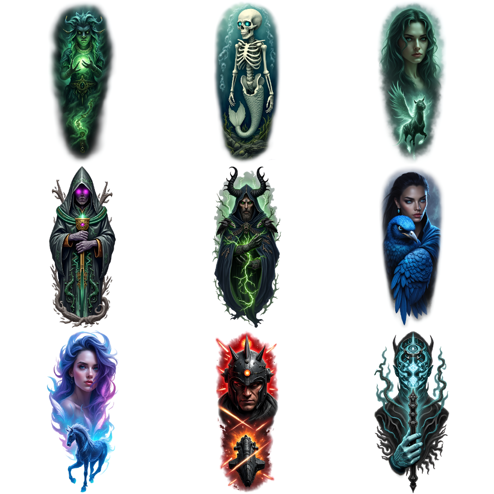 9 Realistic Temporary Tattoos Waterproof Long Lasting Body Stickers ...