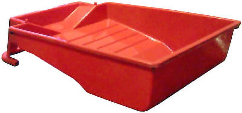 9", Red, Deep Well Plastic Tray, Injection Molded Tray With Reinforced ...