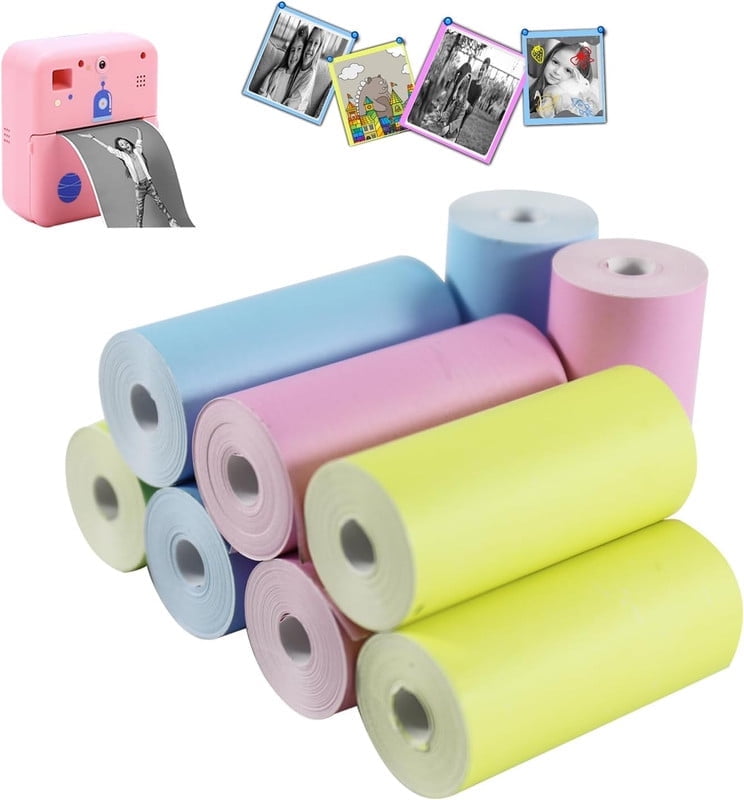 9 Roll Printer Paper for Kids Instant Print Camera, HD Printing Thermal ...