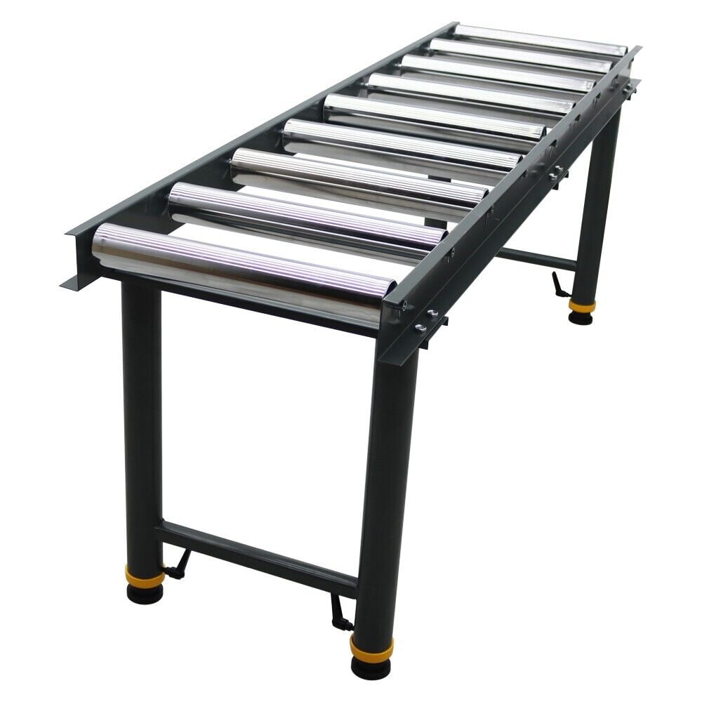 9 Rollers Unpowered Roller Conveyor Table Height Adjustable 440 lbs ...